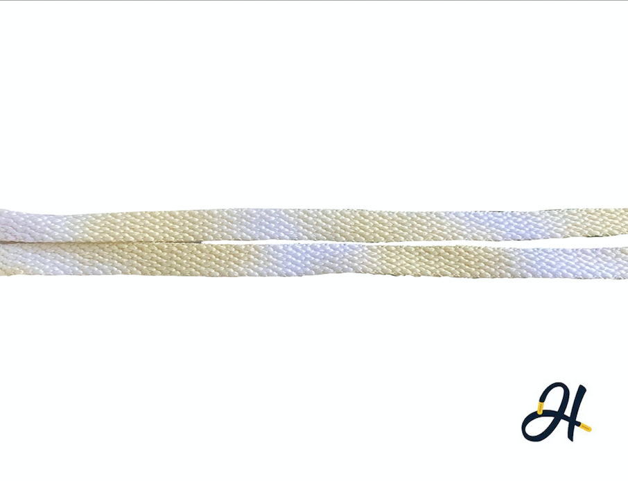 Vintage Two Tone: Sail-White Flat Polyester – heftedlaces